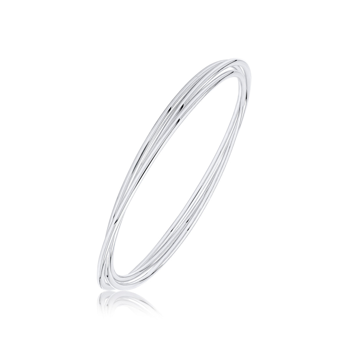 Silver 2mm Solid Round Section Russian Bangle 65mm – Herbert Marx