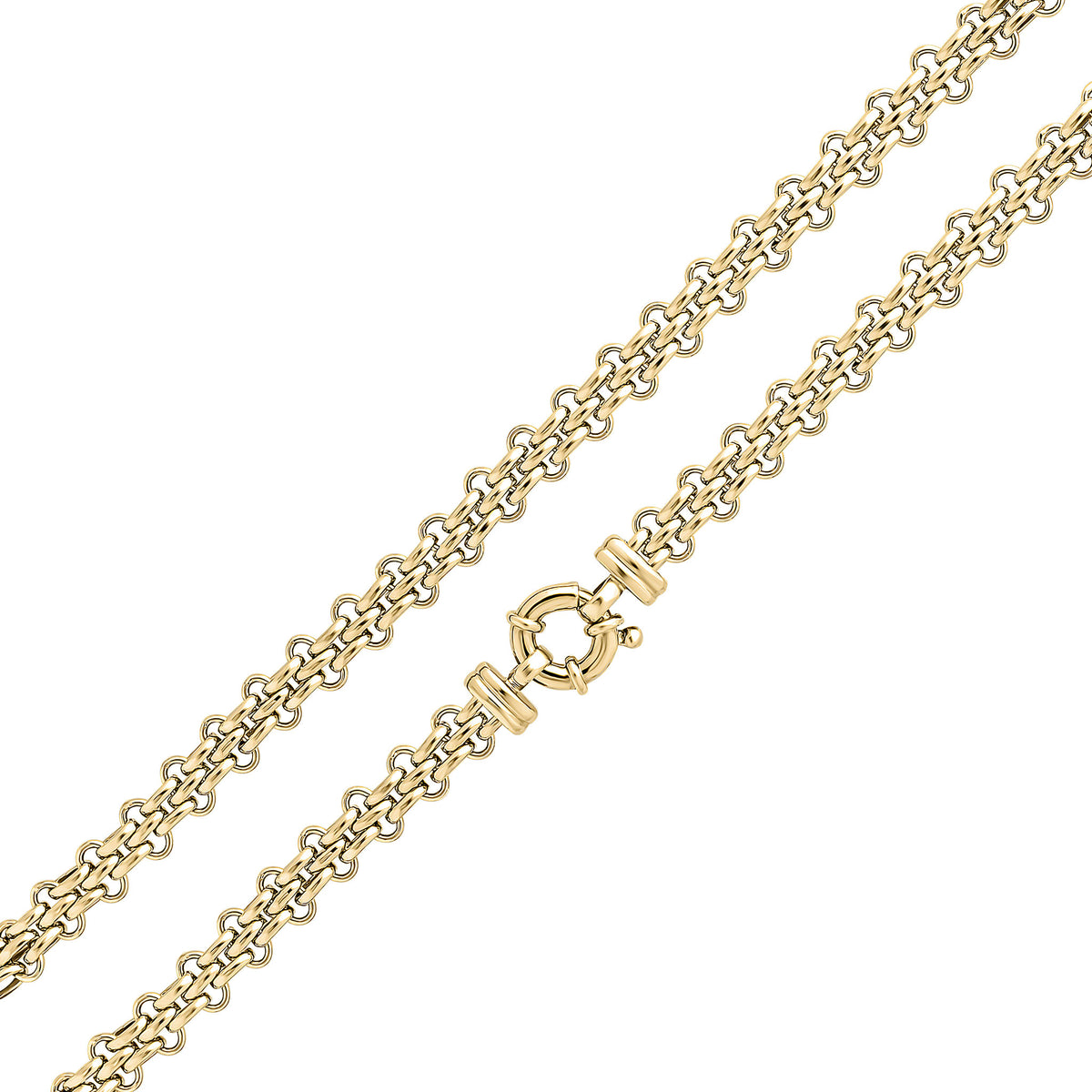 9CT Yellow Gold Handmade 10mm Brick Chain – Herbert Marx
